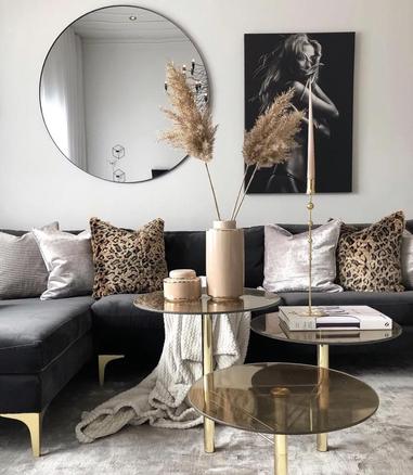 Gray And Gold Living Room | Baci Living Room