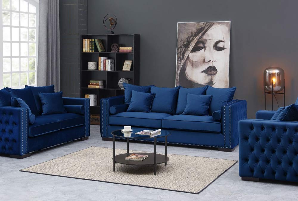 Blue Sofa Set Images | Cabinets Matttroy